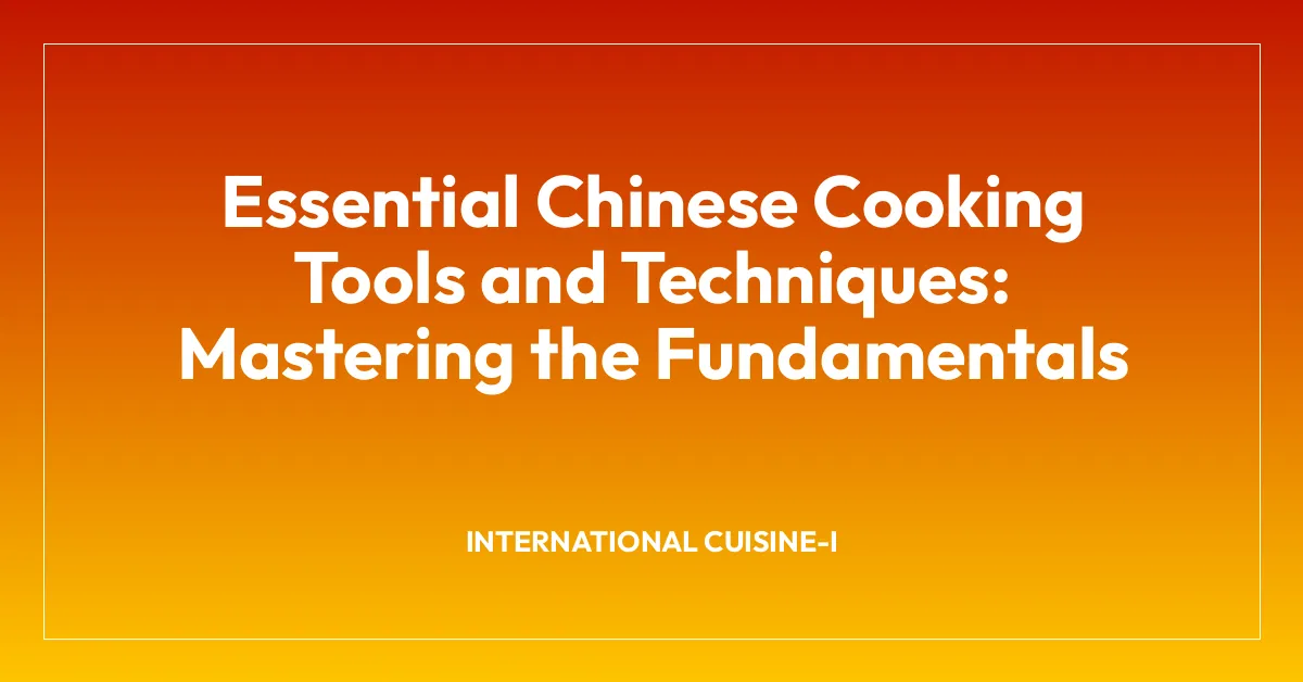 International Cuisine-I | Hospitality.Institute